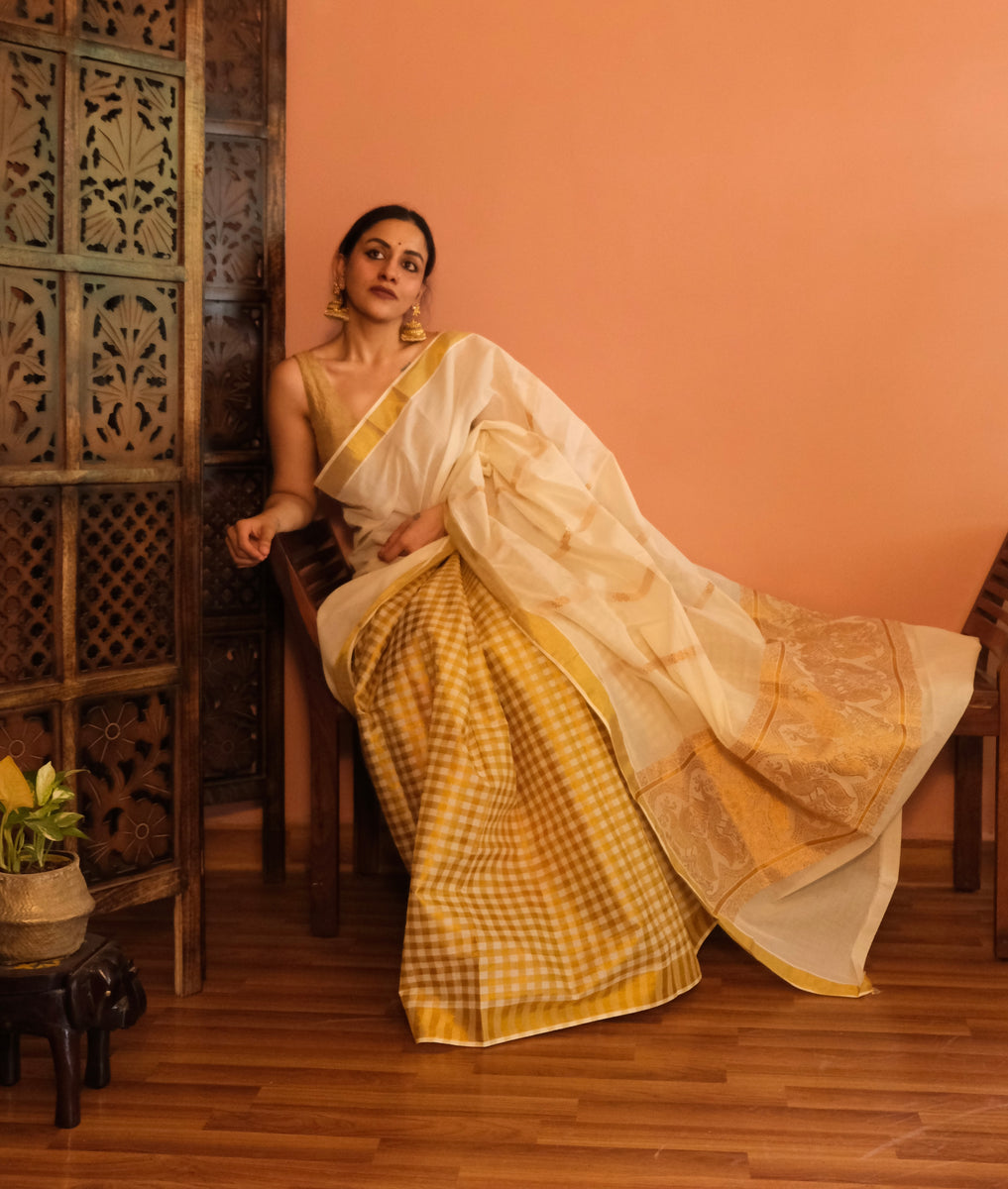 Checks | Onam White IV – Margazhi