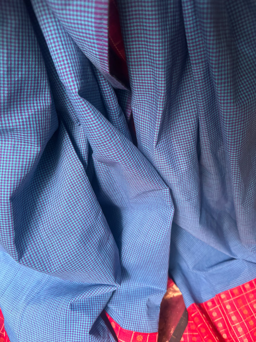 Blue | Podi Checks – Margazhi