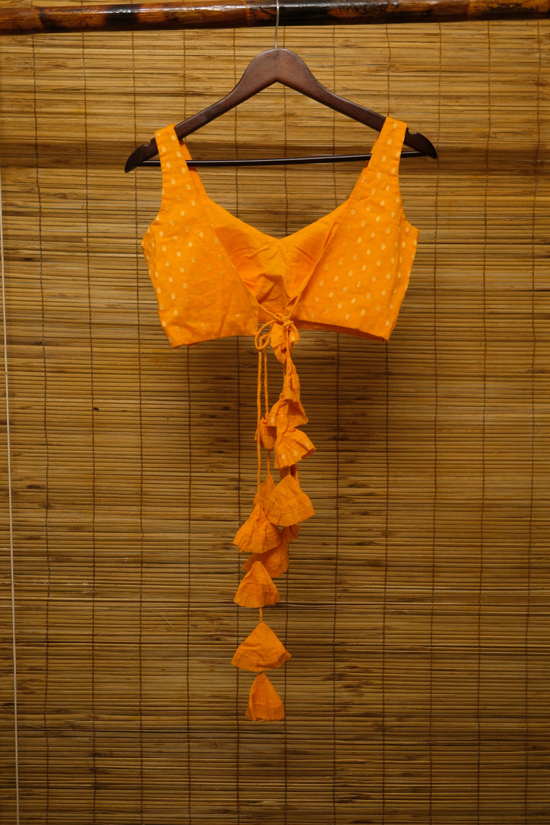 Bright Yellow | Brocade Blouse – Margazhi